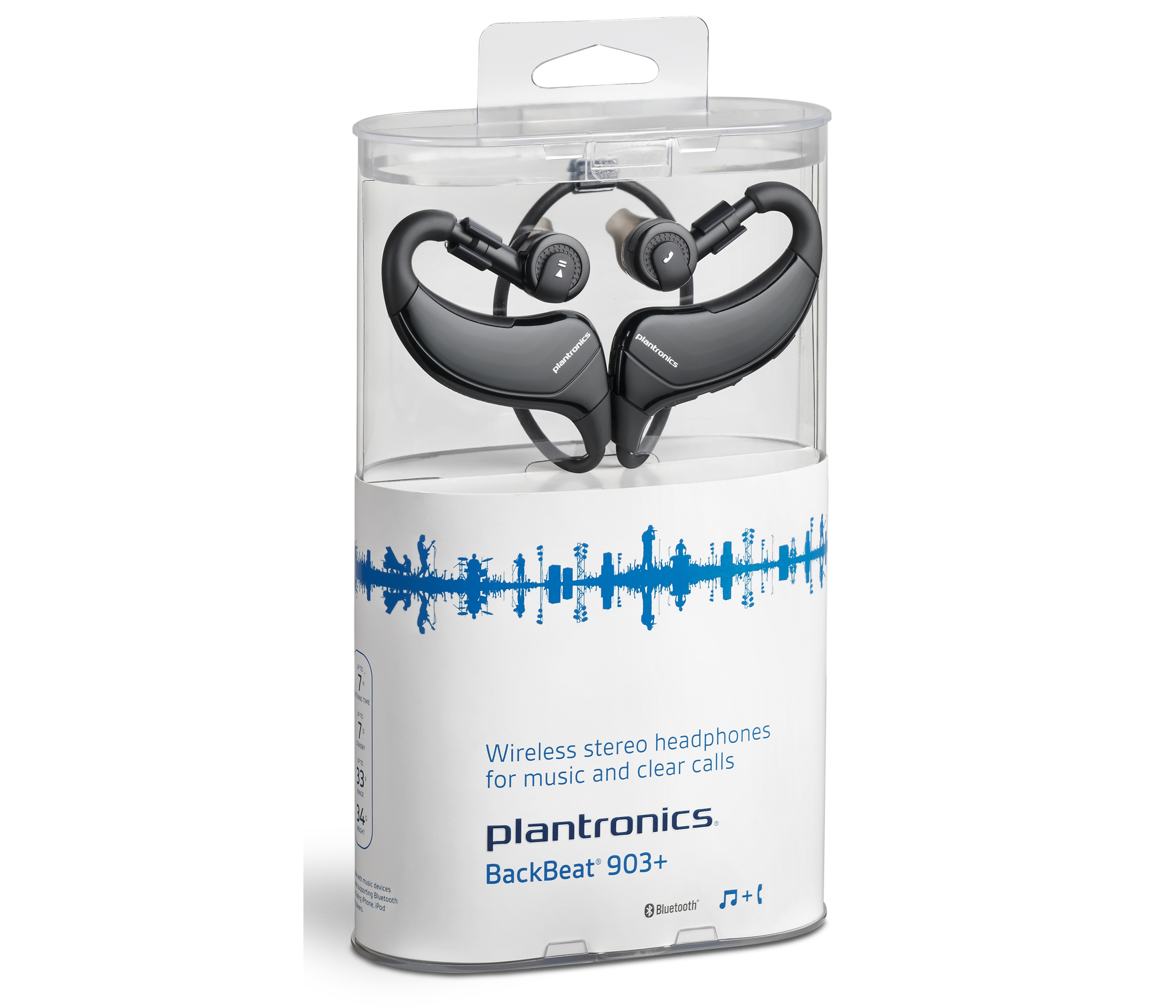 Plantronics BackBeat 903+ Schnurloses Bluetooth Stereo Headset