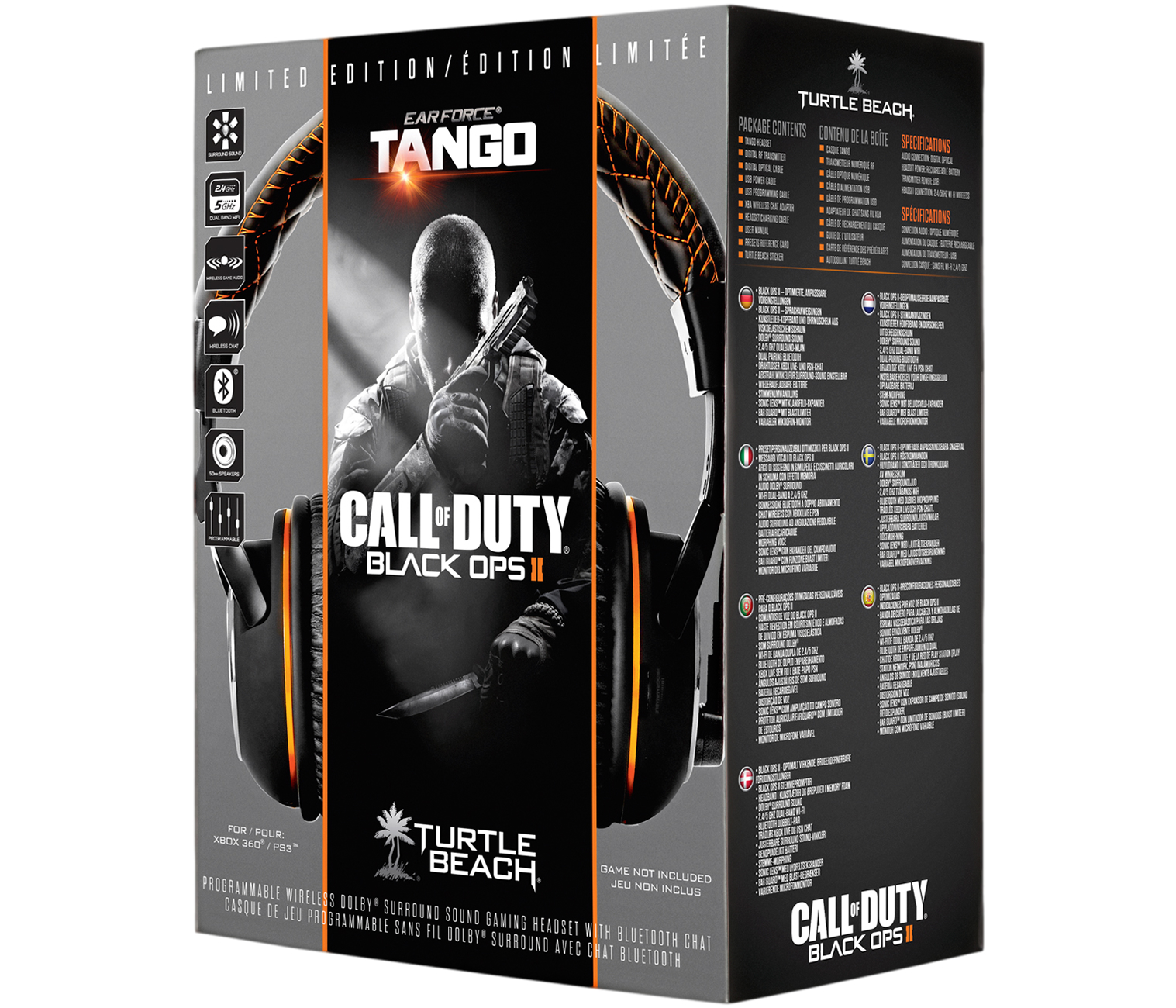 Turtle Beach Call of Duty: Black Ops 2 Ear Force TANGO Gaming Headset ...