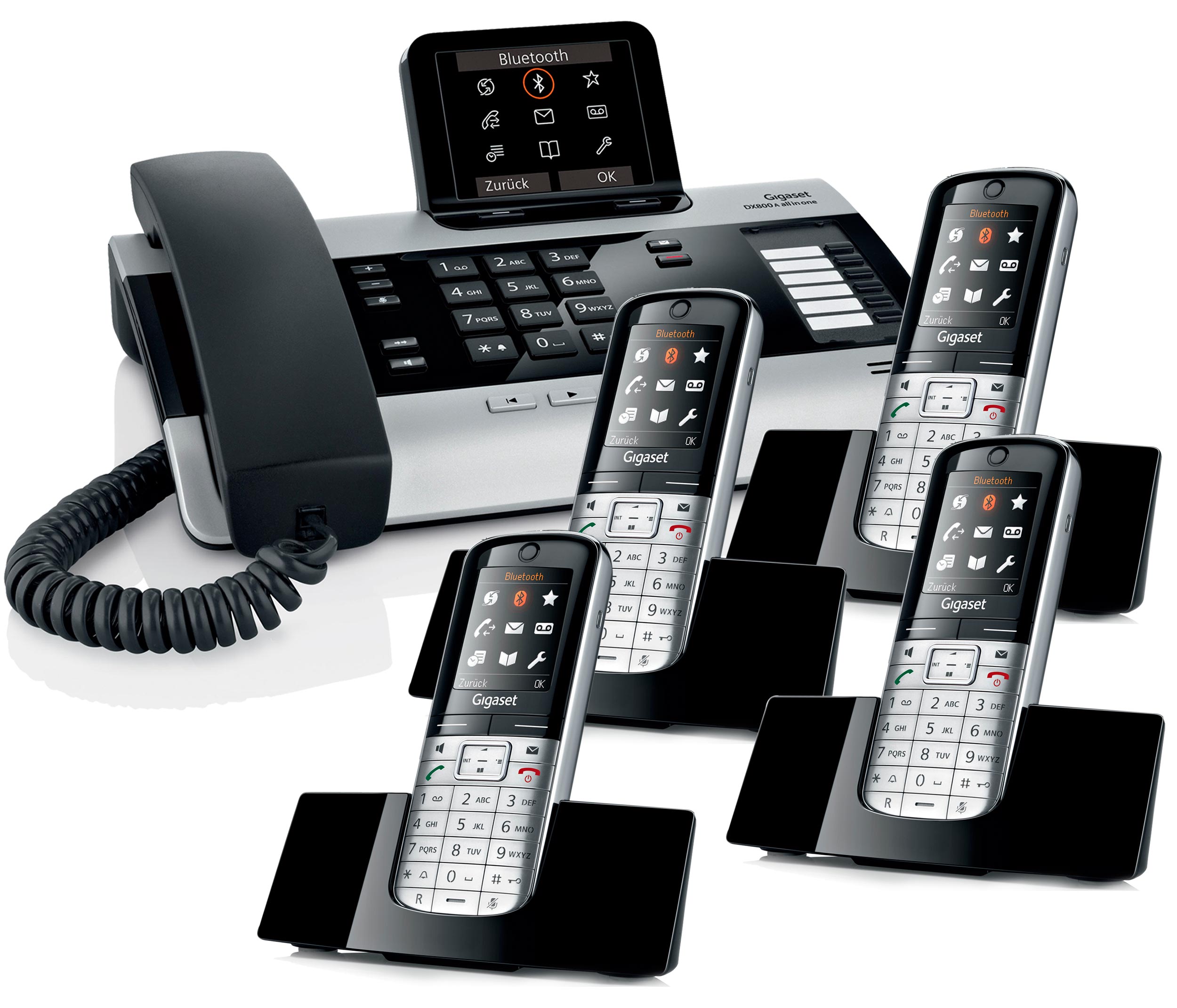 Gigaset DX800A Quint mit SL400 VOIP Bluetooth DECT Telefon